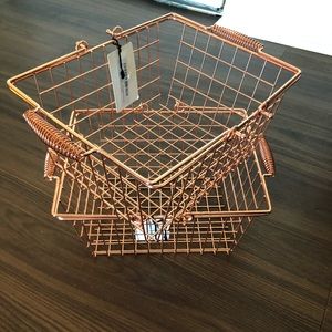 Storage & Organization | Set Of Rose Gold Baskets | Poshmark